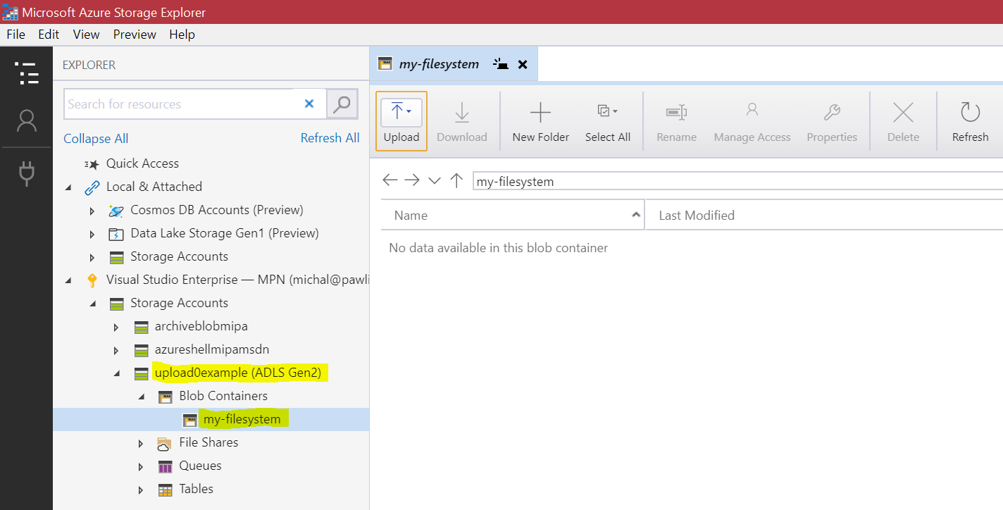 Uploading files to Azure Data Lake Storage Gen2 from PowerShell using REST API, OAuth 2.0 bearer ...