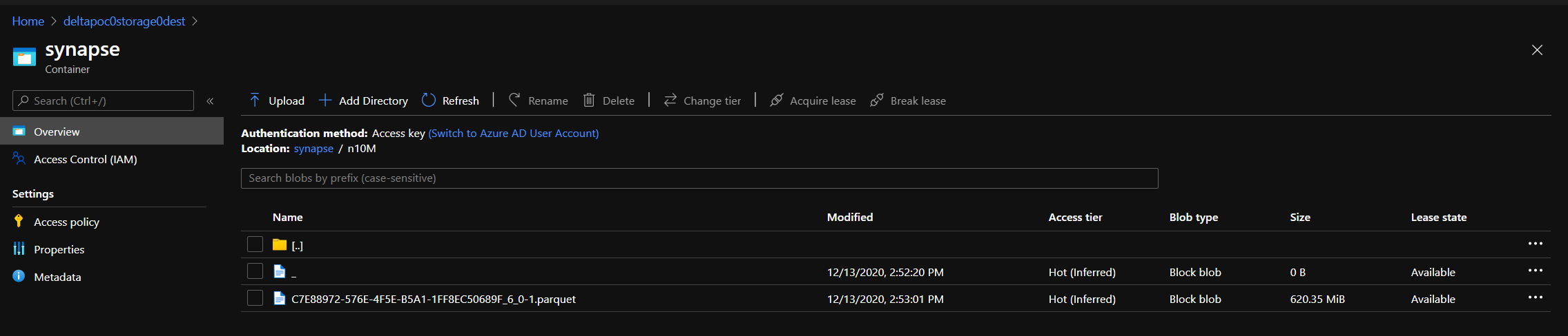 Exporting Data To Parquet File And Adls Gen2 Using Azure Synapse Serverless Azure Data And Infra